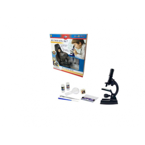 Mikroskop set 36pcs 100/450/900x crni 21362