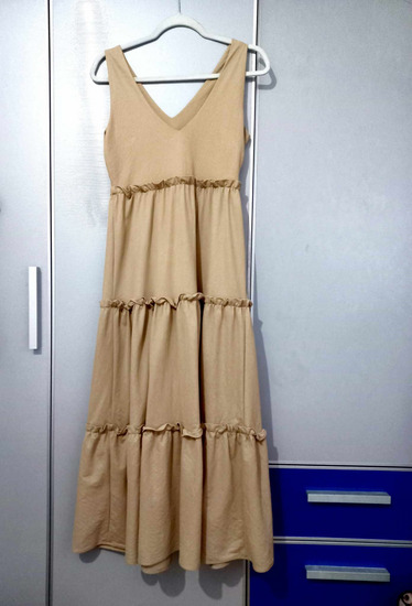 PRIMARK maxi haljina boje peska