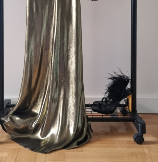 Zara Studio 23 duga zlatna haljina - Limited NOVA