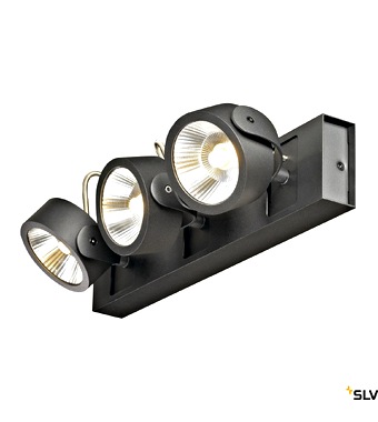 KALU LED 3 plafonska svetiljka, 47W, 3000lm, 3000K, crna