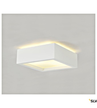 Plafonska svetiljka GL 104 E27, kvadratna bela, max. 15W