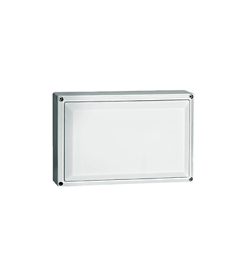 Laza kvadratna, E27, 2x20W, IP54, bela
zidna i plafonska svetiljka