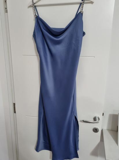 Satenska haljina sa cirkonima-SNIZENO 499RSD