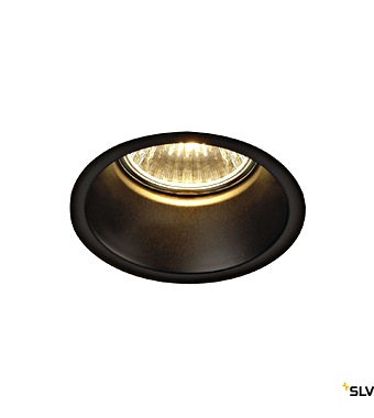 HORN GU10 downlight, okrugli, mat crni, max. 50W