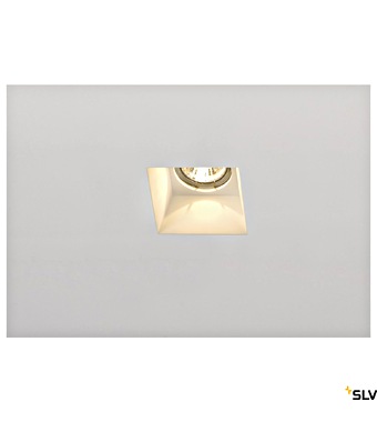 PLASTRA Downlight, GU10, kvadratna bela gips
Svetiljka