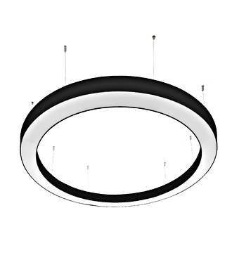 PASTRENGO 3 Ø2000 128W 12.500lm 830 230V LED crna DALI
Prstenasto direktno svetlo, uključen set za ovešenje. DALI dimabilna, crna strukturirana