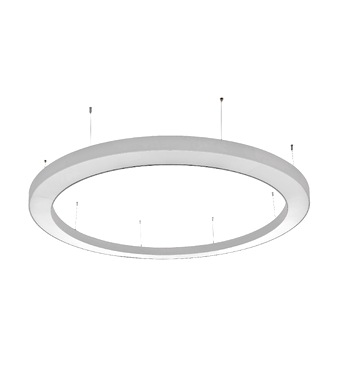 PASTRENGO 3 Ø3000 192W 18.750lm 830 230V LED srebrna DALI
Prstenasto direktno svetlo, uključen set za ovešenje. DALI dimabilna, srebrna strukturirana