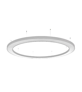 PASTRENGO 3 Ø4000 288W 28.125lm 830 230V LED srebrna DALI
Prstenasto direktno svetlo, uključen set za ovešenje. DALI dimabilna, srebrna strukturirana