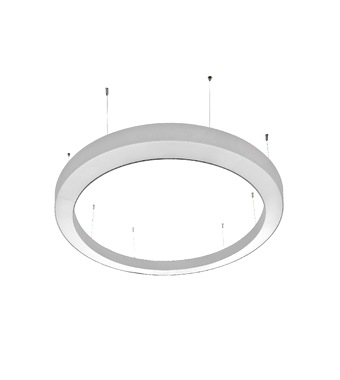 PASTRENGO 3 Ø2000 128W 12.960lm 840 230V LED srebrna DALI
Prstenasto direktno svetlo, uključen set za ovešenje. DALI dimabilna, srebrna strukturirana