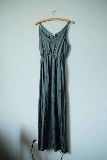 %890 H&M maxi plava haljina