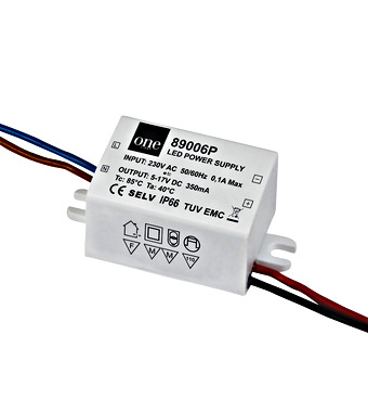 LED driver 350mA 2-6W LED IP66 230V
LED driver