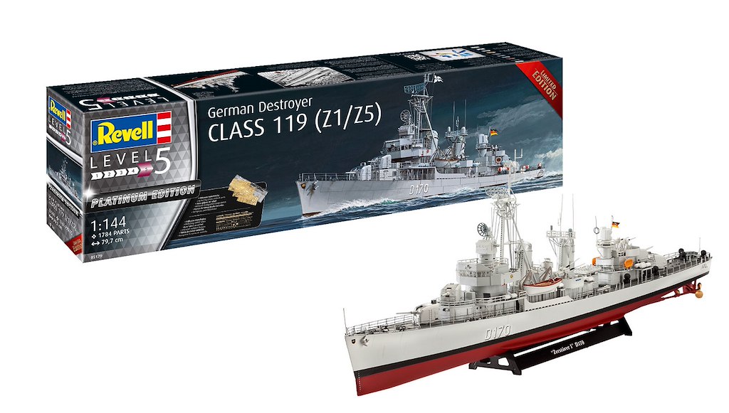 REVELL 1/144 German Destroyer Class 119 (Z1/Z5) [Platinum Edition]