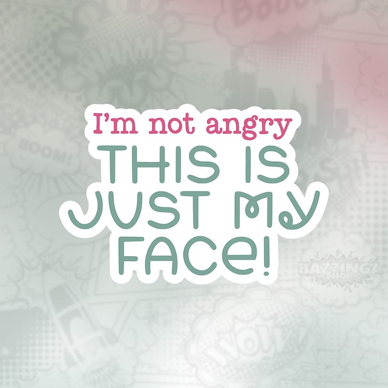 JUST MY FACE STIKER