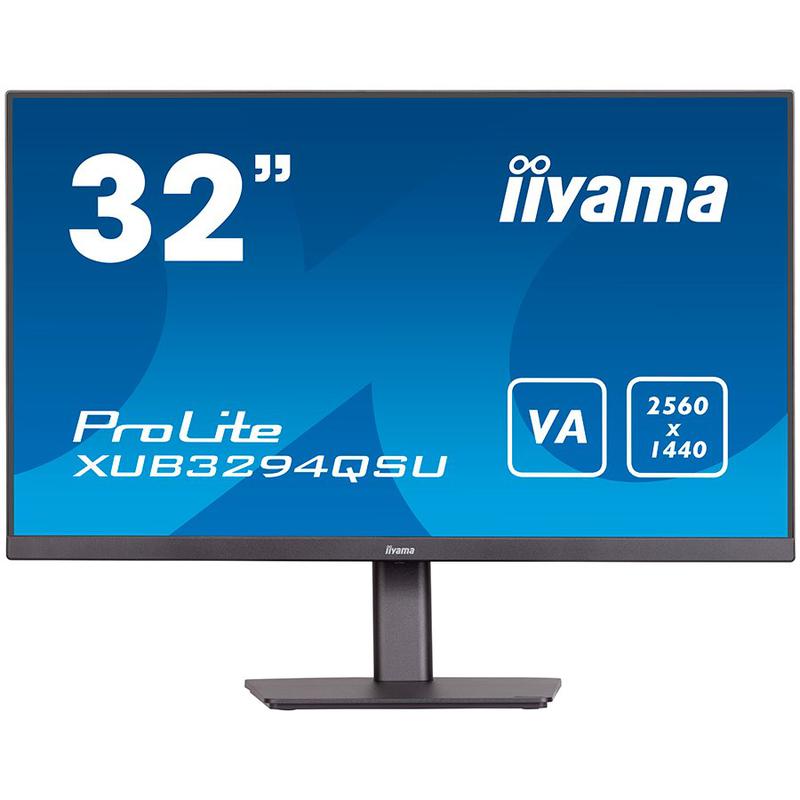 IIYAMA Monitor LED XUB3294QSU-B1 VA 31.5" 2560 x 1440 @75Hz 16:9 250 cd/m² 3000:1 HDMI DP 2xUSB height, swivel, tilt