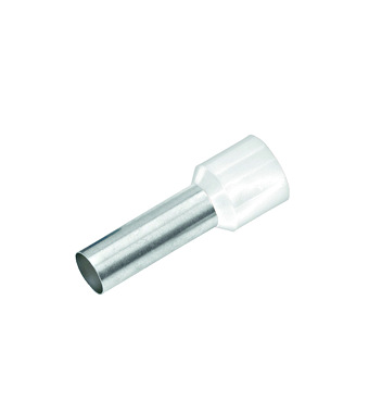 Izolovana kablovska hilzna, 0.5mm²/10mm, bela
prodaja isključivo u pakiranjima po 100 komada, u skladu s DIN 46228-4, kontaktni materijal: Cu-ETP u skladu s DIN EN 13600
