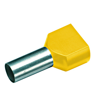 Izolovana kablovska hilzna, dupla, 2x6mm²/14mm, žuta