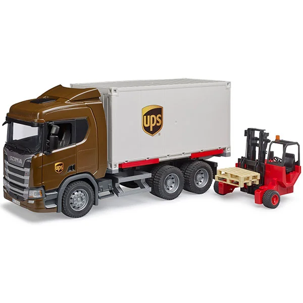Kamion Bruder Scania UPS sa viljuškarom
Kamion Bruder Scania UPS sa viljuškarom