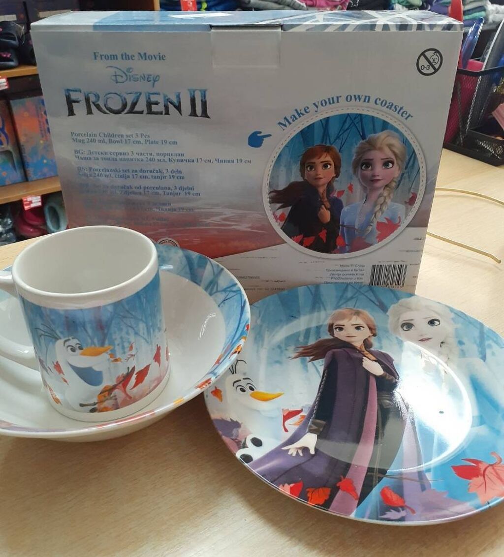 Frozen 2 Trodelni Set NOV Porcelanski Set Ledeno Kraljevstvo za