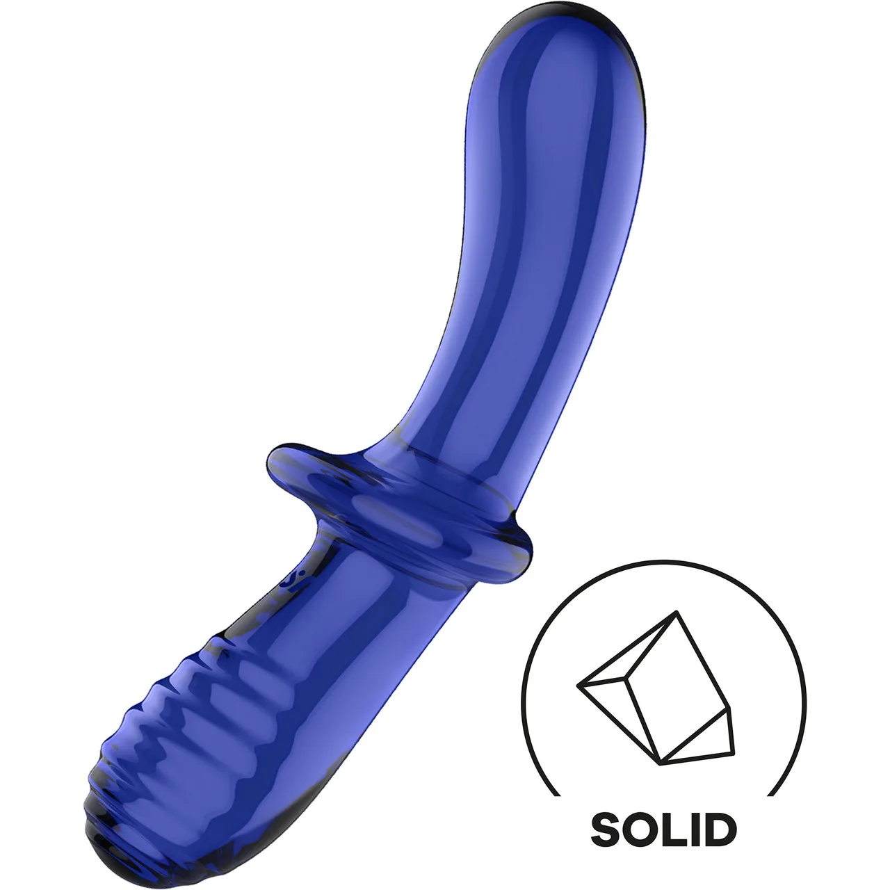 SATISFYER Double Crystal Glass Dildo Blue
