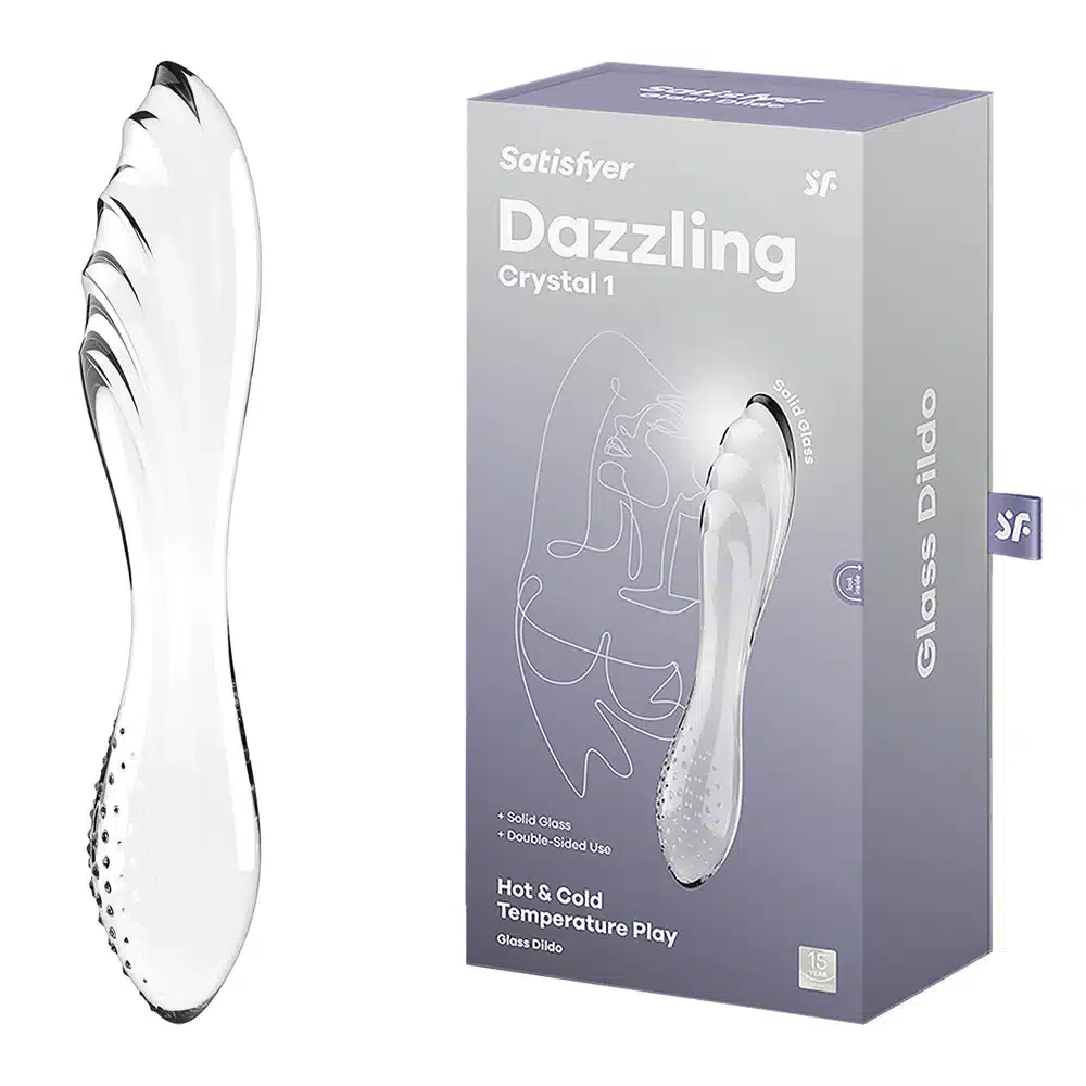 SATISFYER Dazzling Crystal Glass Dildo Transparent 1