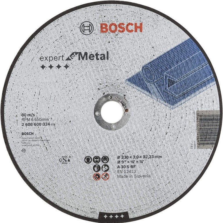 Rezna ploča za metal Expert A30 S BF, 230x3.0mm BOSCH
