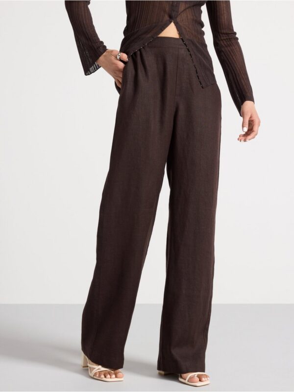 Pantalone – 100% lan – BELLA Straight Trousers in linen