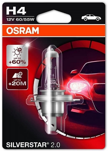 SIJALICA 12V H4 60/55 W, +60% JAČE, +20m DALJE OSRAM