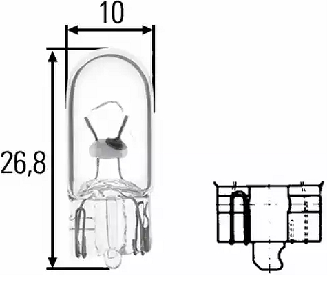 SIJALICA UBODNA 12V - 5W W5W postolje W2,1x9,5d HELLA