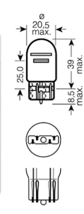 SIJALICA UBODNA 12V 21W 5W INSIGNIA NEOLUX