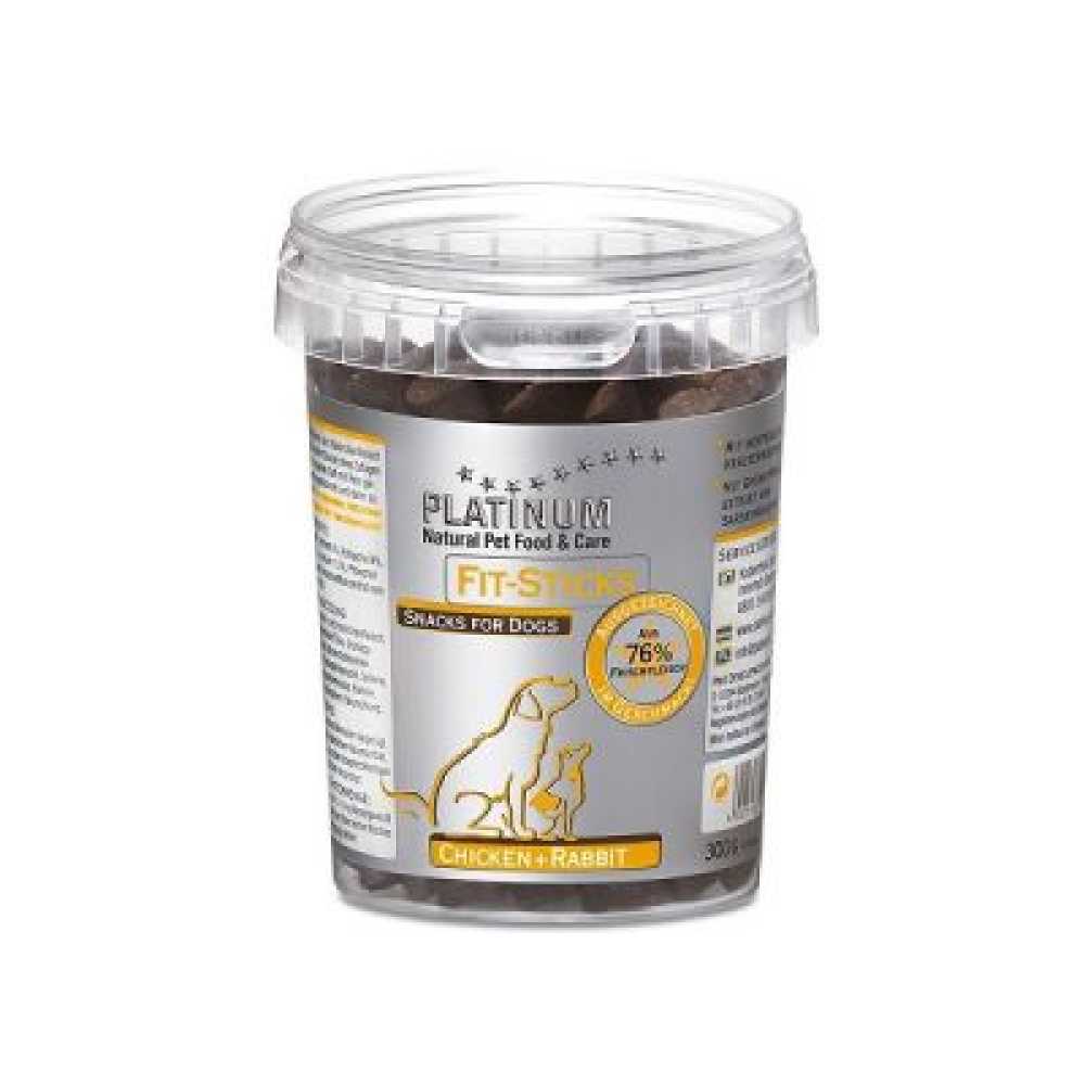 PLATINUM poslastica za pse Fit-Sticks Chicken+Rabbit 300g