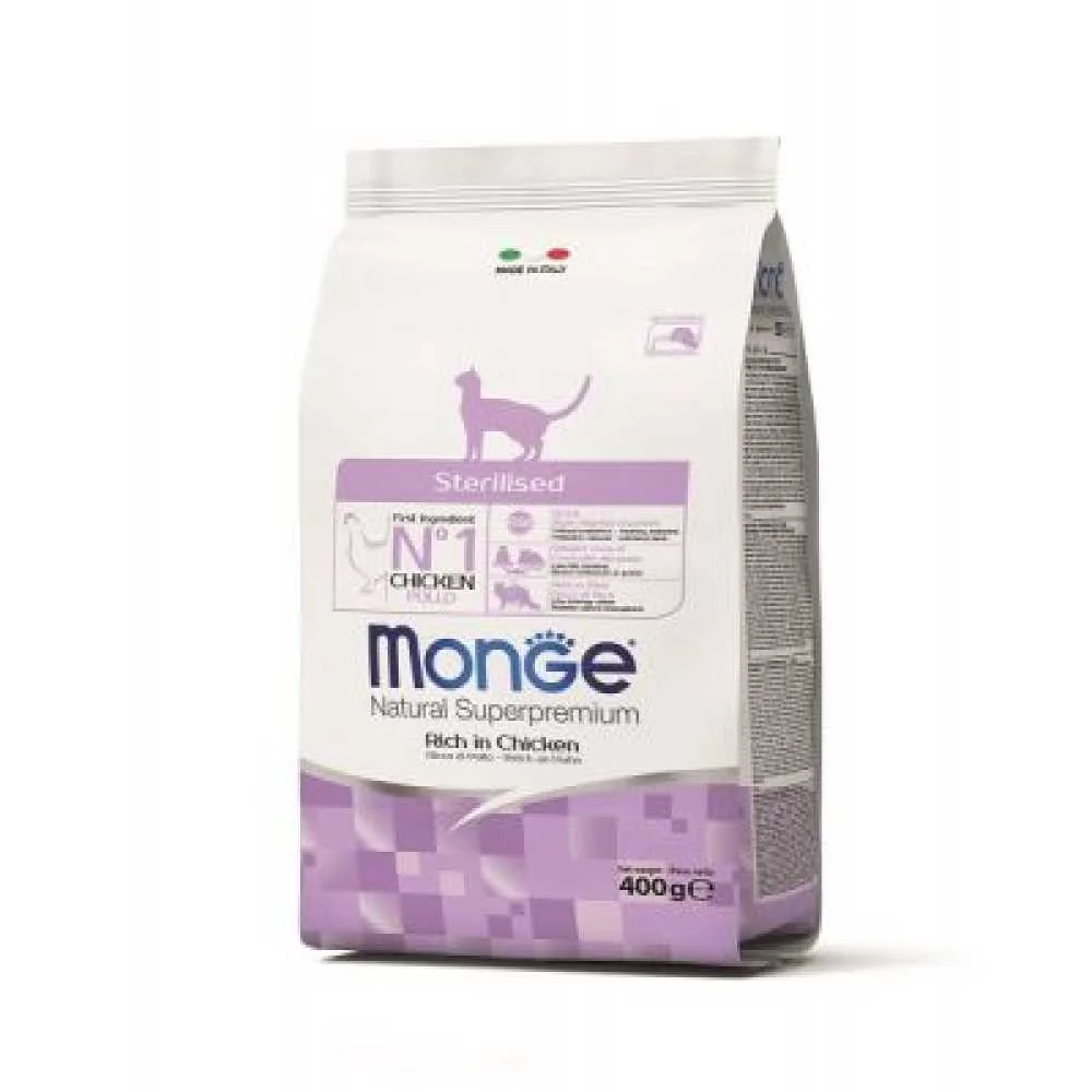 MONGE CAT hrana za mačke Sterilised - Piletina 400g