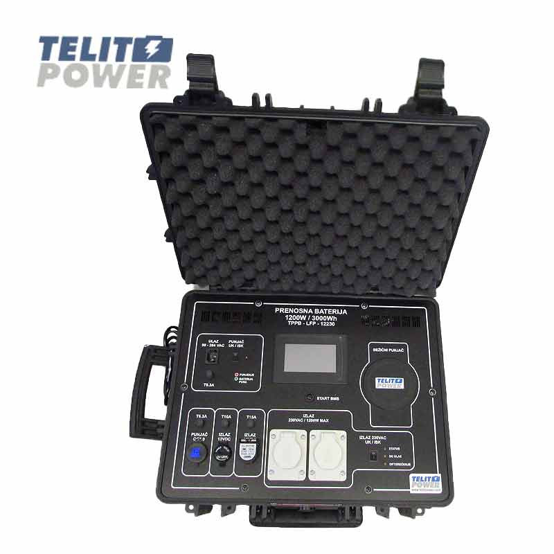 Prenosna baterija 1200W / 3000Wh TPPB-LFP-12230 Telit Power