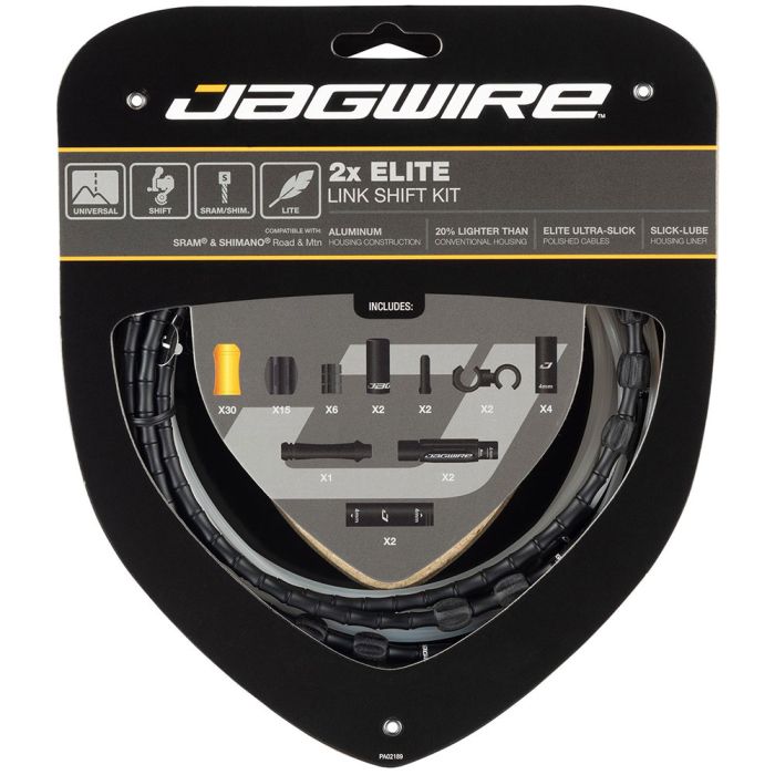 SET SAJLE+BUŽIR MENJAČA ROAD/MTB JAGWIRE 2x ELITE black