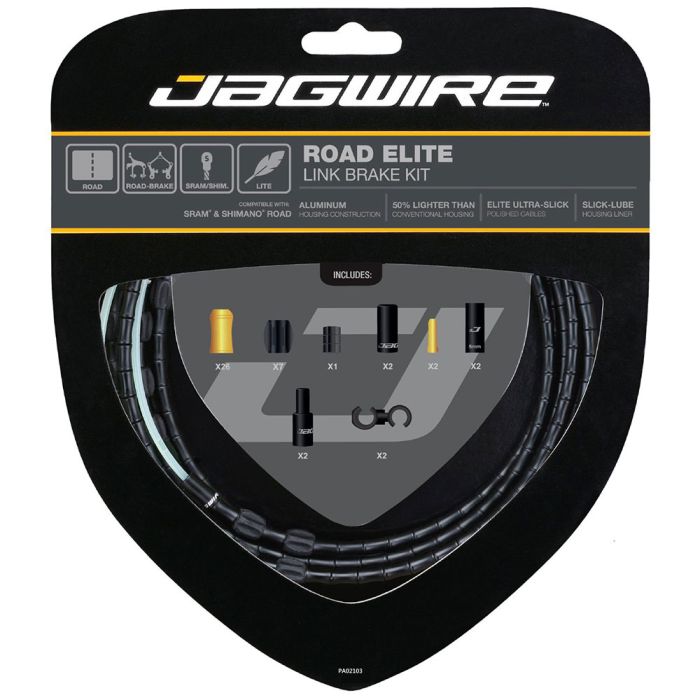 SET SAJLE+BUŽIR KOČNICE ROAD/MTB JAGWIRE ELITE LINK black