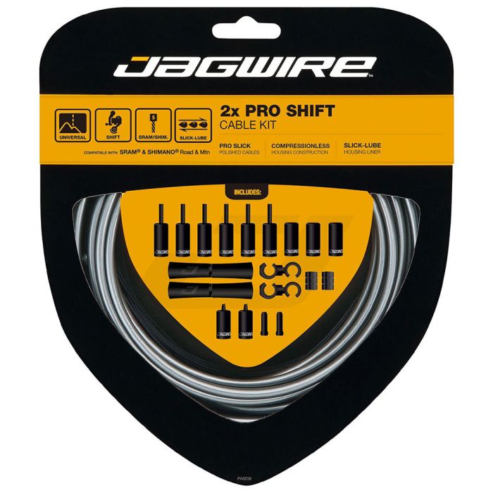 SET SAJLE+BUŽIR MENJAČA ROAD/MTB JAGWIRE 2x PRO ice grey