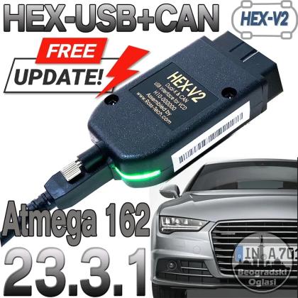 OBD 2 HEX V2 VAGCOM 23.3 ATMEGA162 za VW Audi Skoda