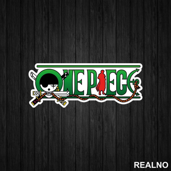 LOGO - ZORO - ONE PIECE - NALEPNICA