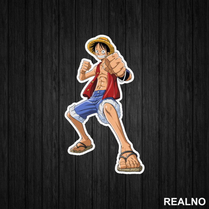 READY FOR ATTACK - LUFFY - ONE PIECE - NALEPNICA