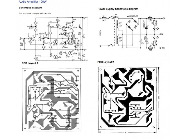 bdx 66 bdx 67 pojacalo 100W