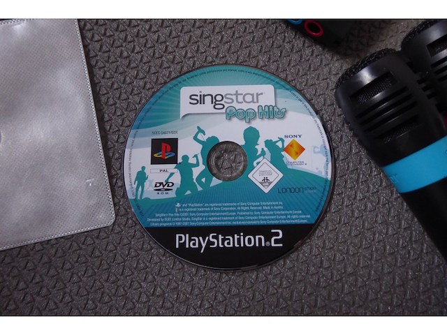 Singstar Pop Hits PlayStation 2 (PS2) disk