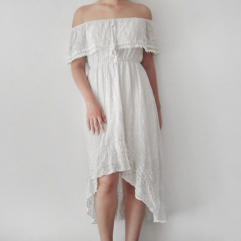 Romantična letnja bela haljina