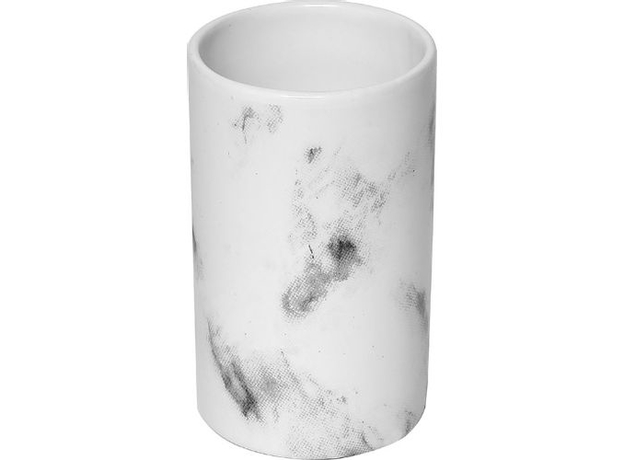 Čaša za četkice Tendance Marbre 10x6,3cm bela
