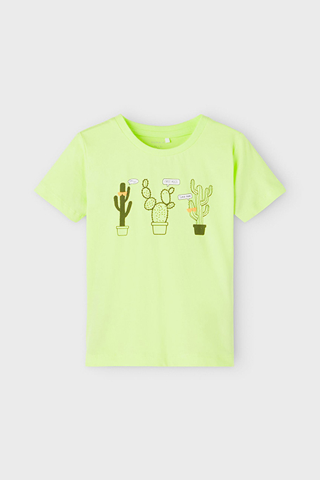 NAME IT - Zelena majica sa printom kaktusa