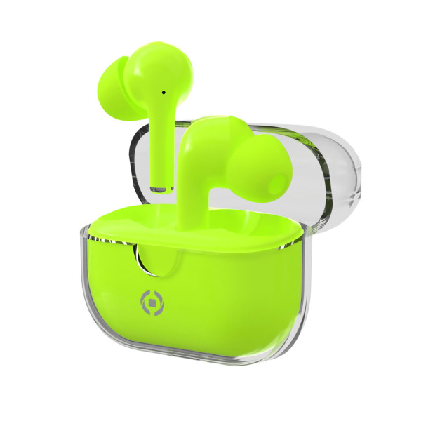 CELLY True Wireless CLEAR bluetooth slušalice u ZELENOJ boji