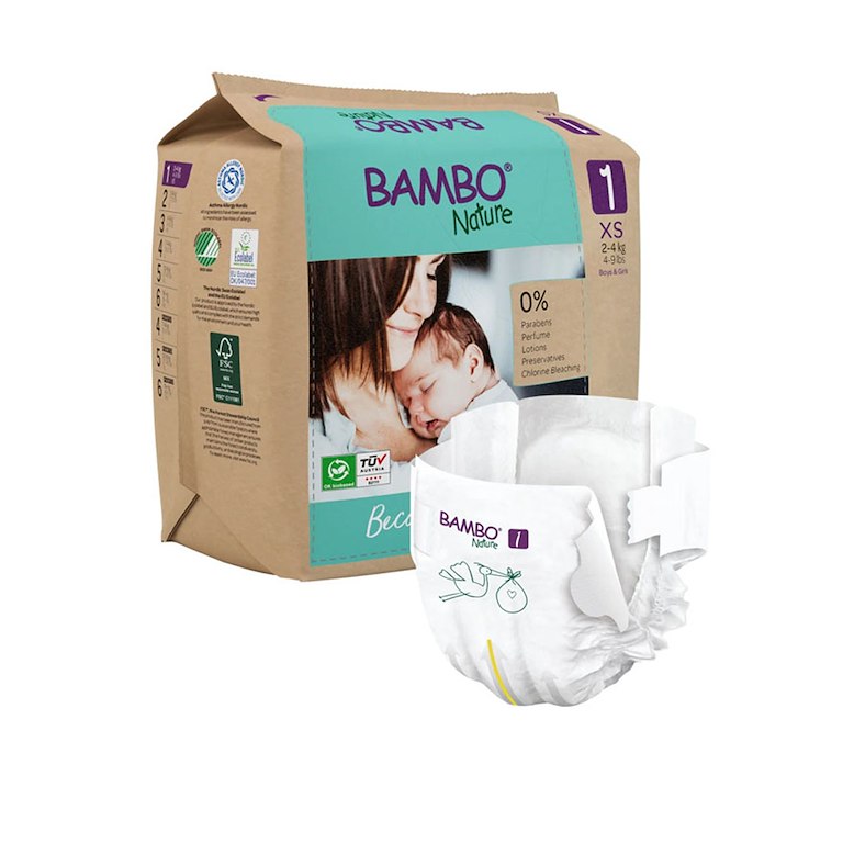 Bambo Nature pelene papirno pakovanje 1 (2-4kg), 22kom
