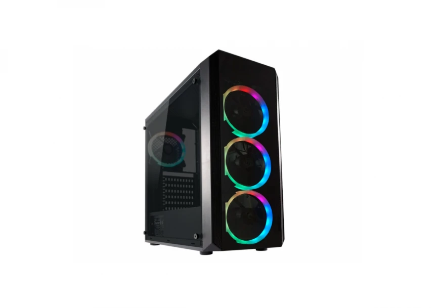 Kućište LC POWER 703B-ON Midi-Tower ATX/Micro-ATX/Mini-ITX/bez napajanja/crna