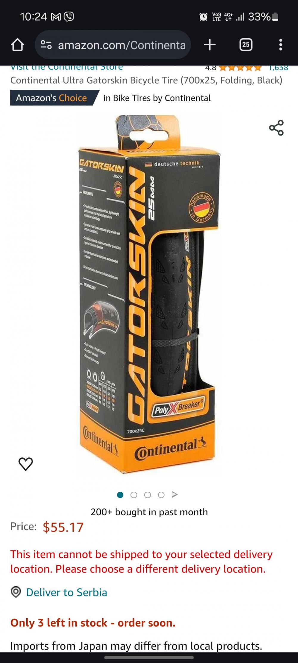 Continental Gatorskin 25-622