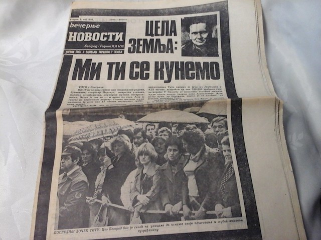 Titova smrt Večernje novosti 6 V maj 1980