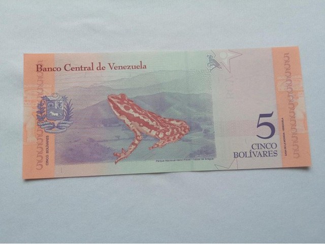 Venecuela 5 bolivara,2018 god.UNC