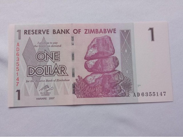 Zimbabve 1 dolar,2007 god.UNC